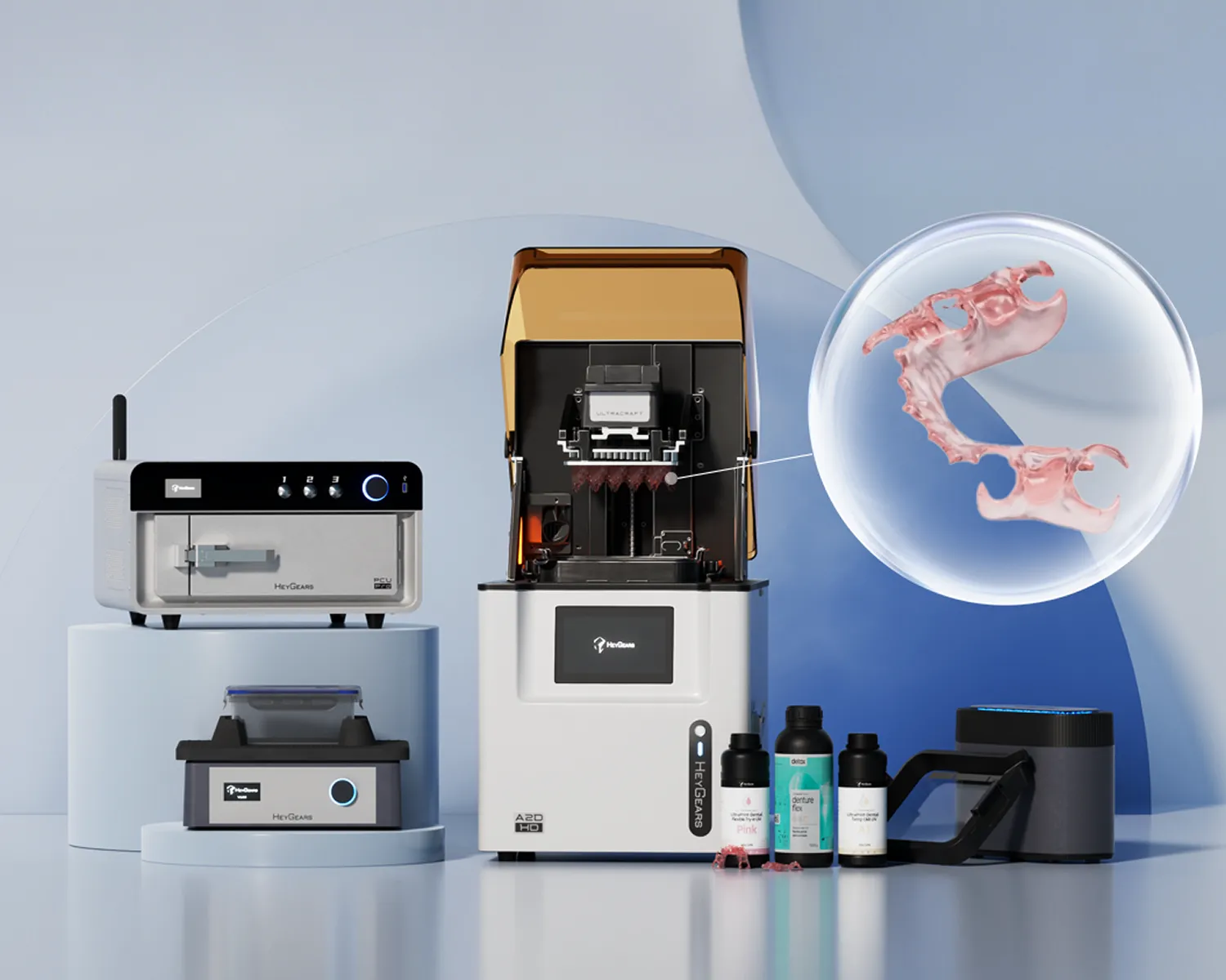 HeyGears-High Transparency-Flexible Denture Solution