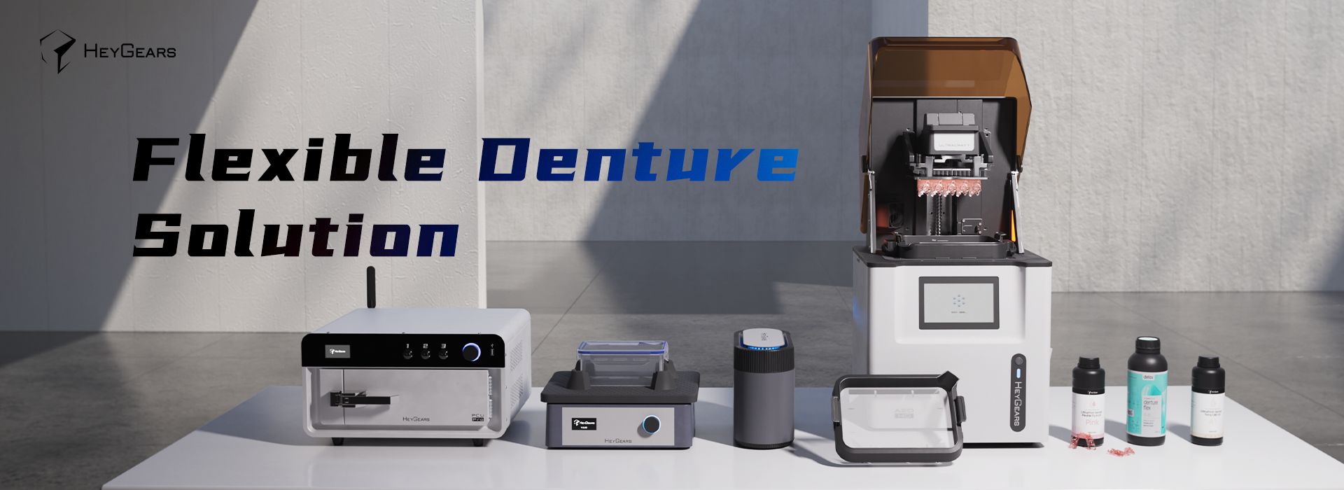 HeyGears-High Transparency-Flexible Denture Solution